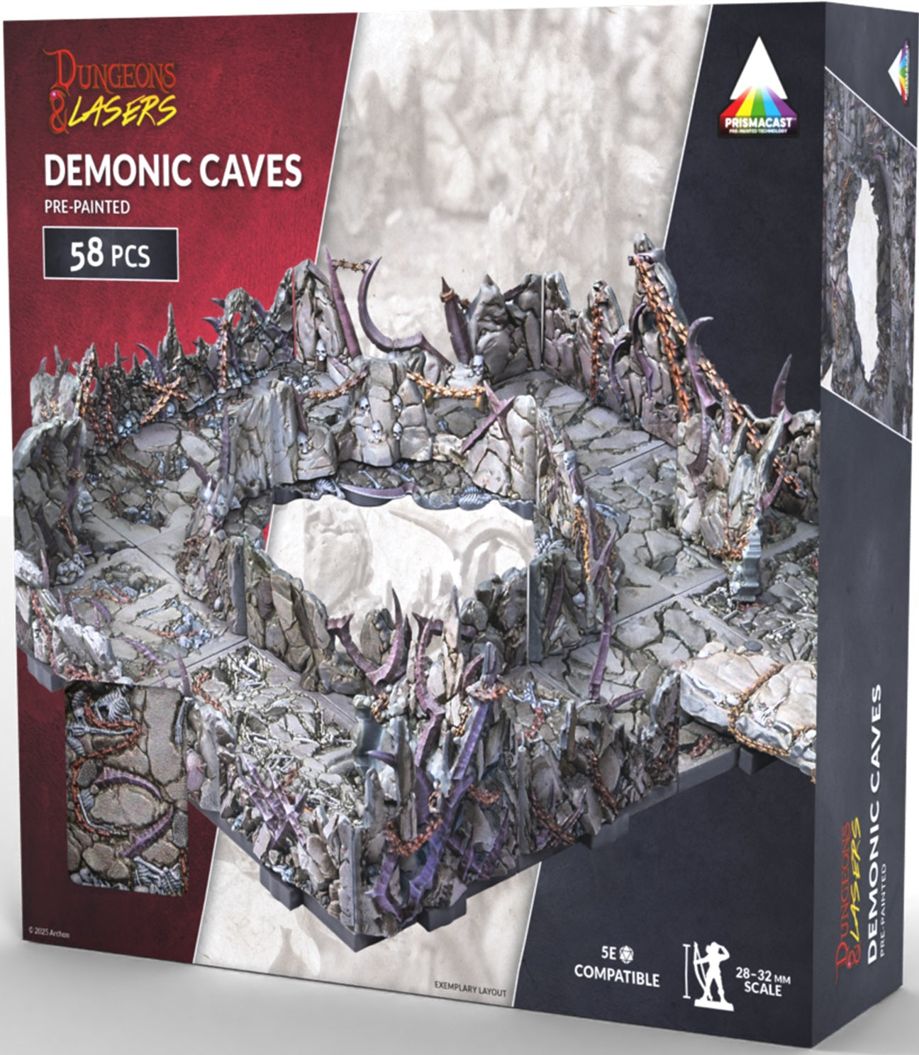 Dungeons and Lasers: Demonic Caves (Pre-Painted Prisma Cast Terrain ...