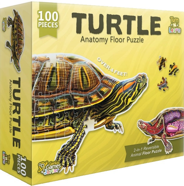 Kid's Turtle Anatomy 100 Piece Floor Puzzle – Dice Hollow Games and Hobbies